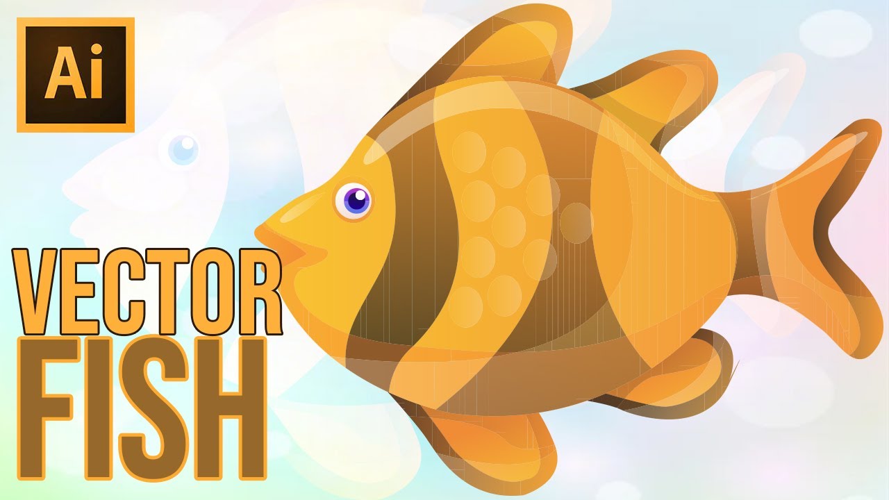 Adobe Illustrator Tutorial | How to Draw Fish Vector Part 1 - YouTube