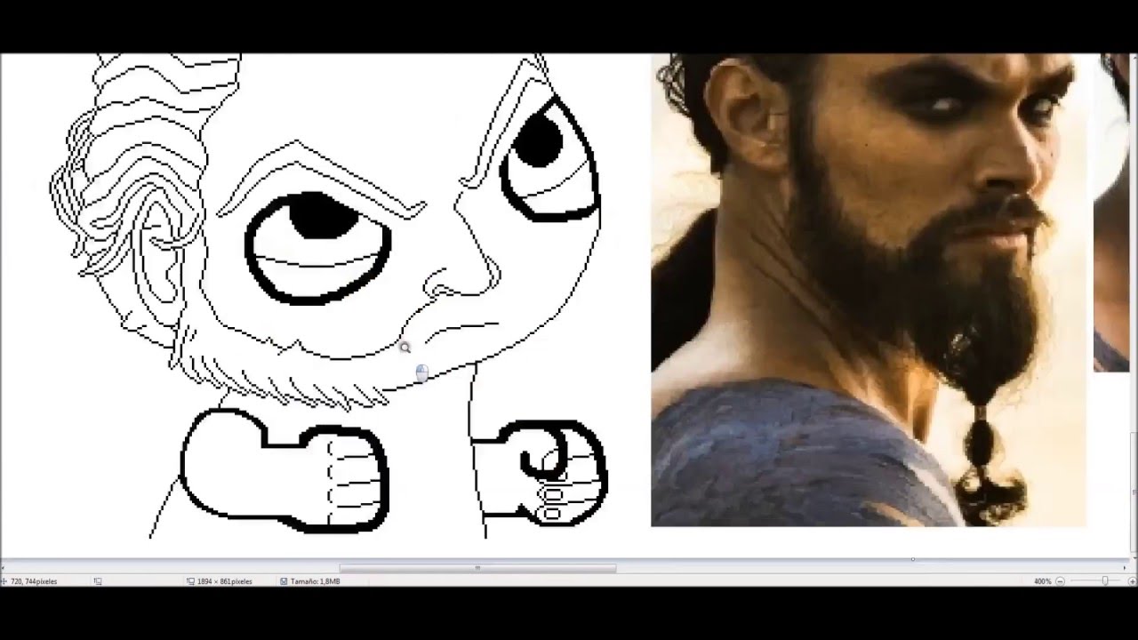Khal Drogo Speed Drawing - YouTube