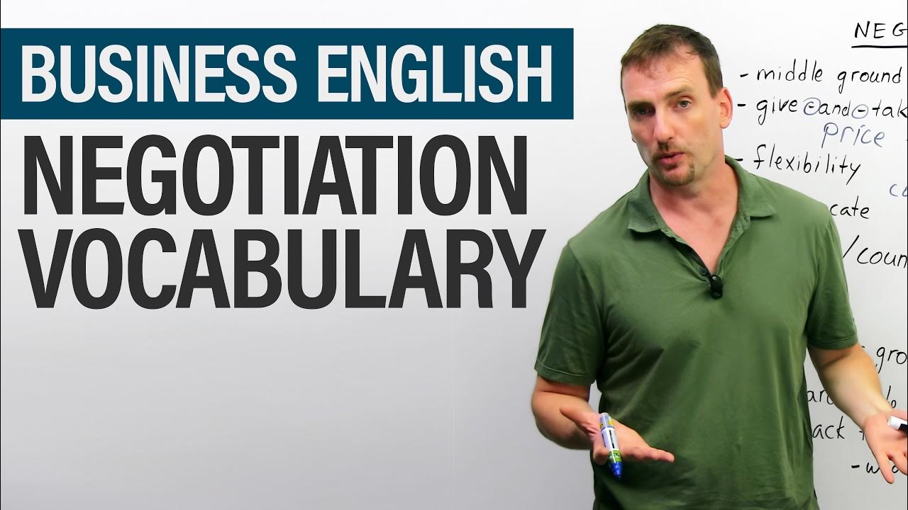 Professional & Business English: Negotiating Vocabulary - YouTube