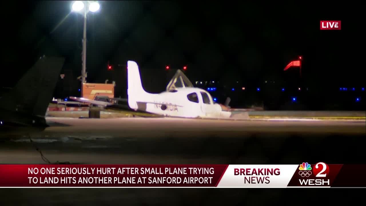 Florida plane crash: Training plane hits parked plane, catches fire