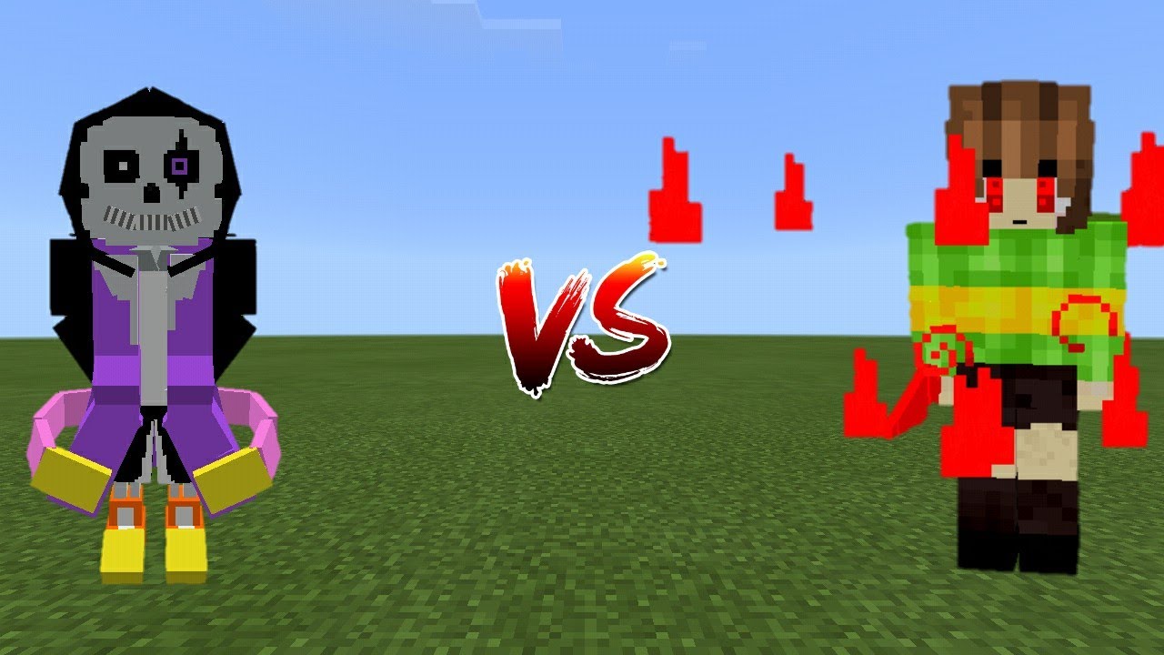 GOD CHARA VS EPIC SANS MCPE | GOOFBALL MC - YouTube