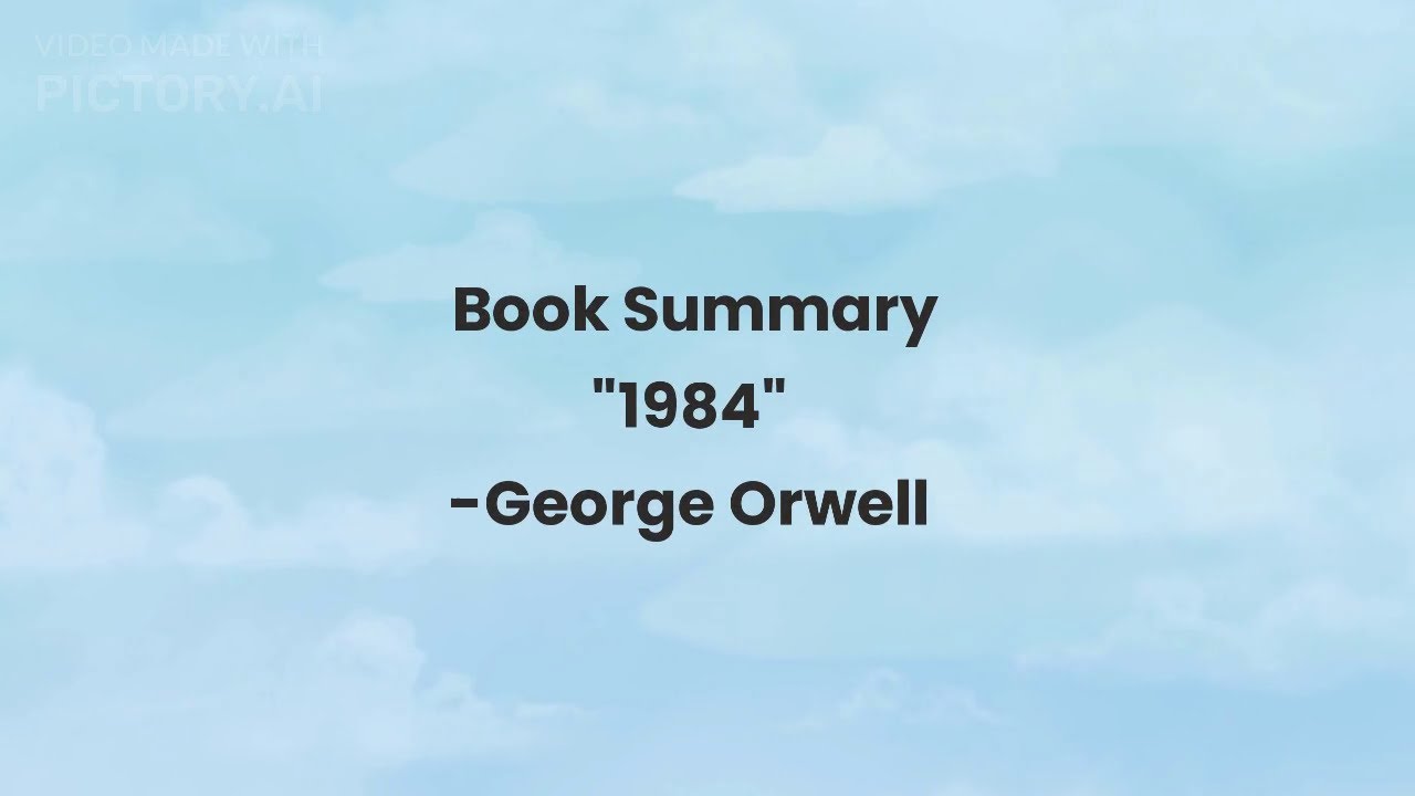 "1984" - George Orwell l Book Summary l Page by Page - YouTube
