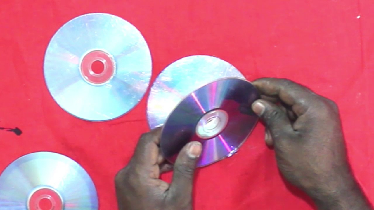 How to make a rotating LED Lights with CD for home - YouTube