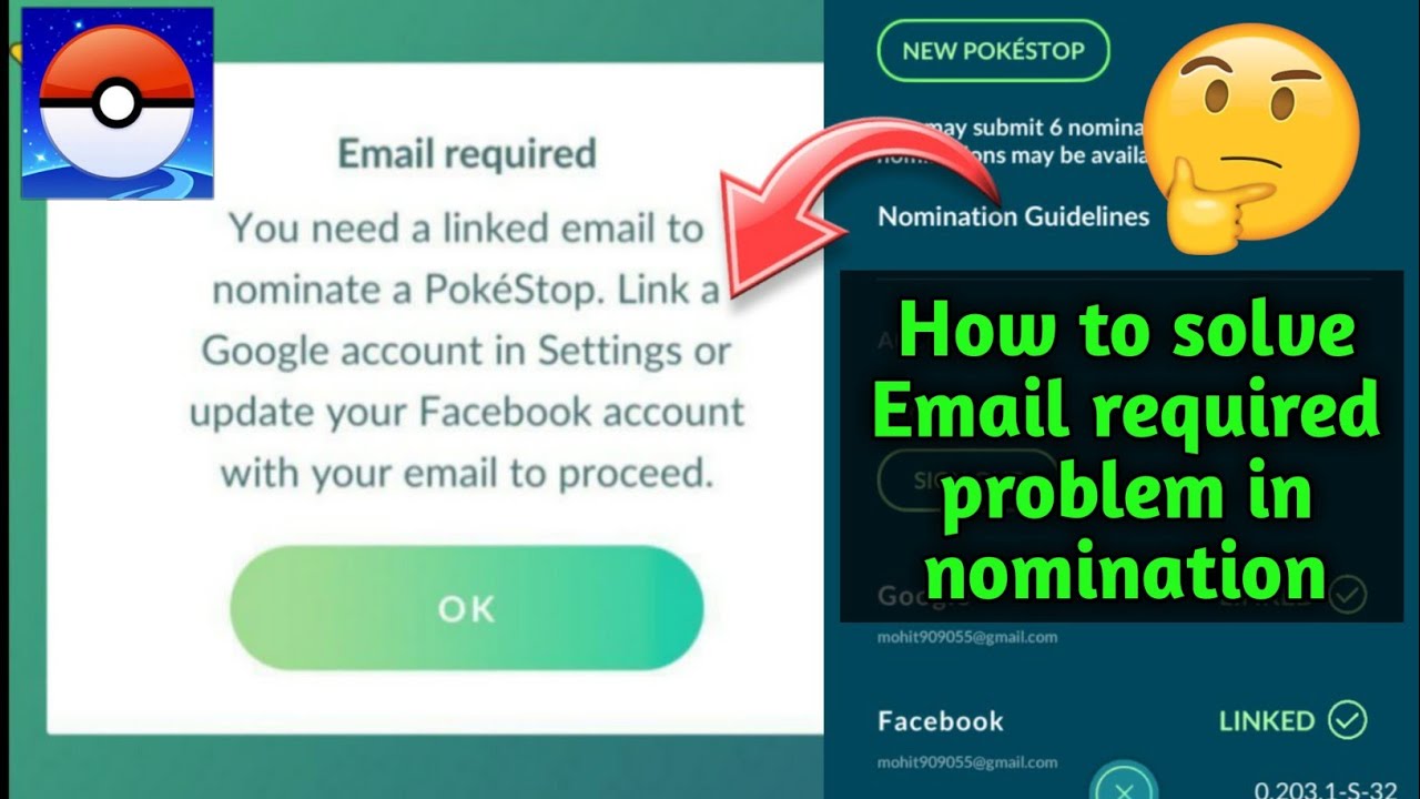 how to solve Email required problem in pokestock nomination | Pokemon ...