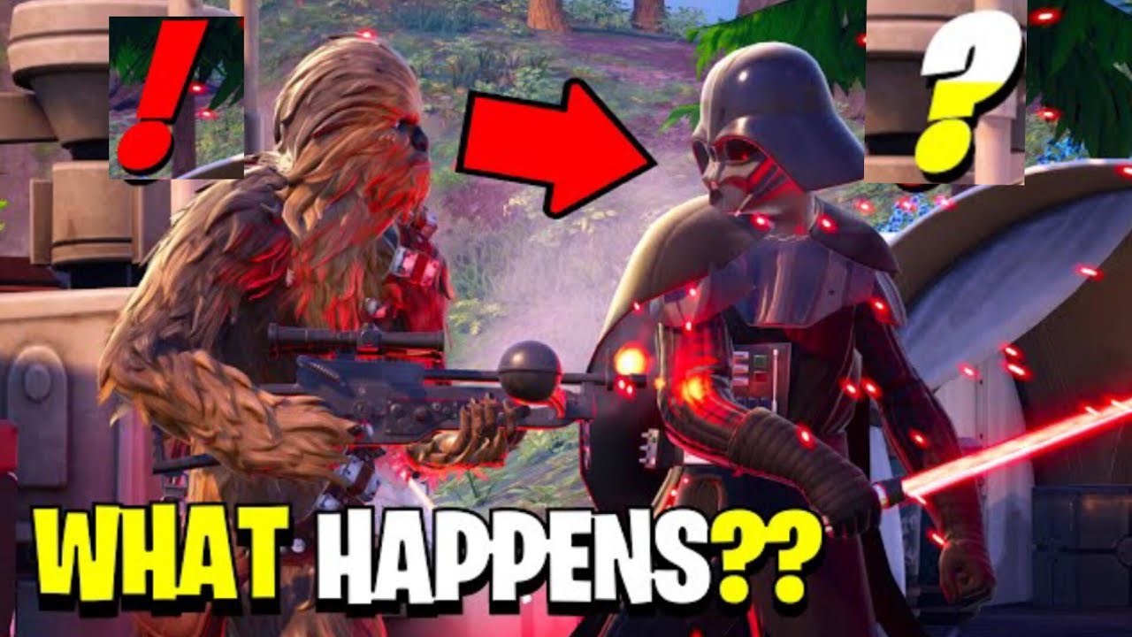 Darth Vader Boss Vs Chewbacca Boss In Fortnite! - YouTube