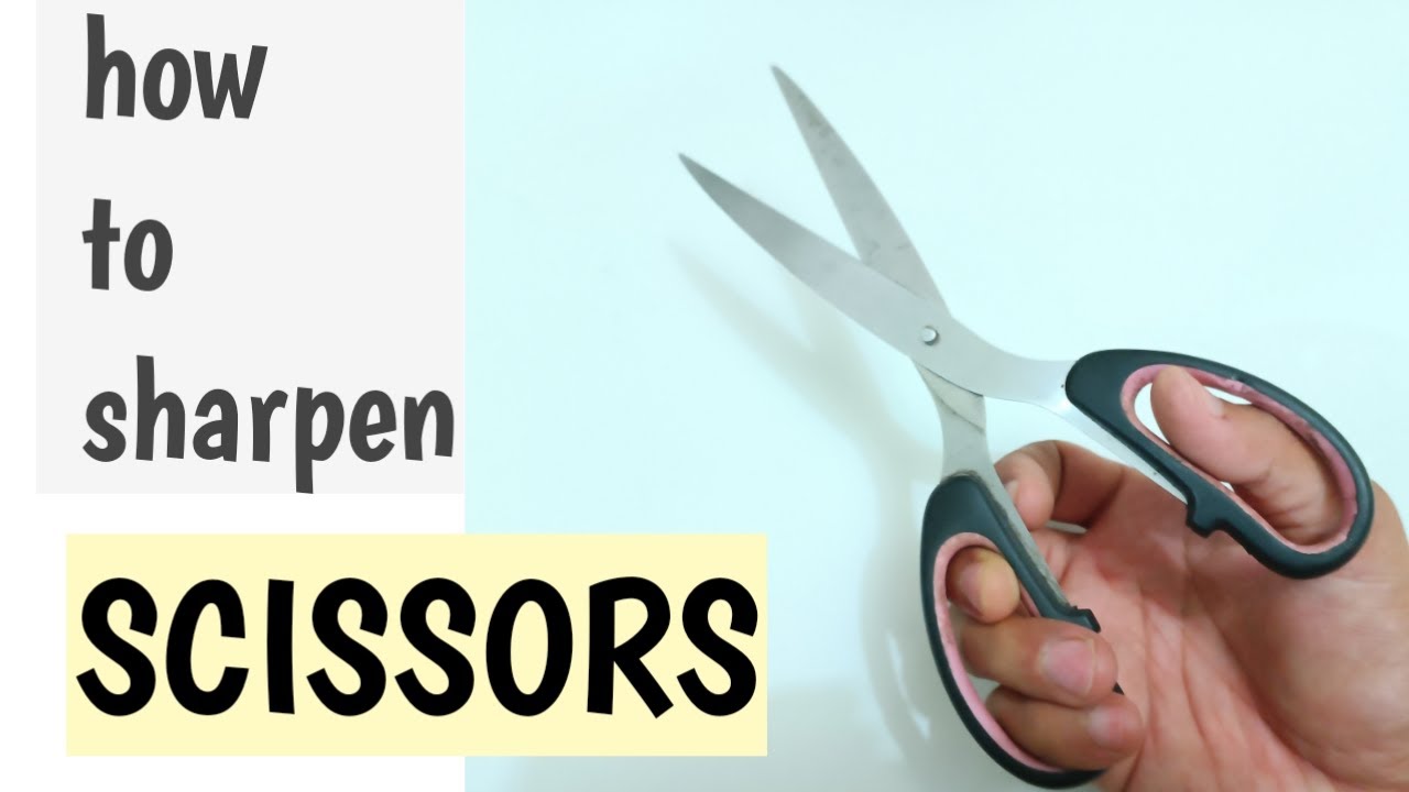how to sharpen scissors very easy at home - YouTube