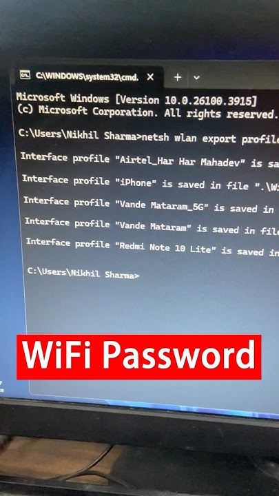 Wifi Password 🔓 #WiFi #Networking #WindowsTips - YouTube