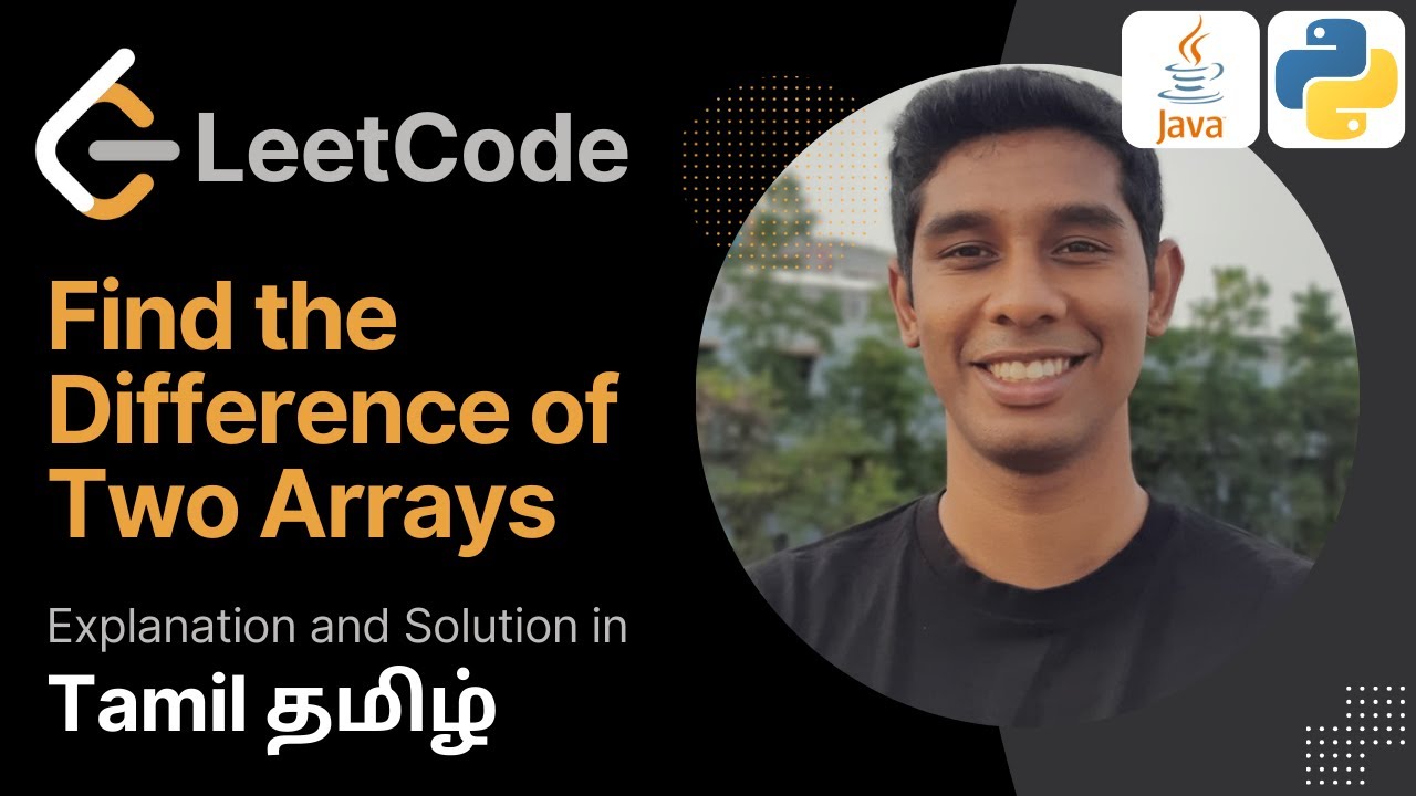 Find the Difference of Two Arrays : Leetcode 75 in Tamil (தமிழ்) | Get ...