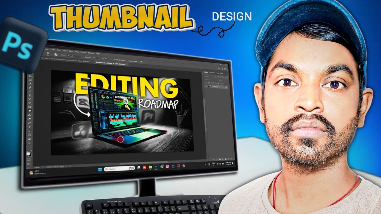 Day 01: Creating high quality thumbnail on photoshop Easy step for ...