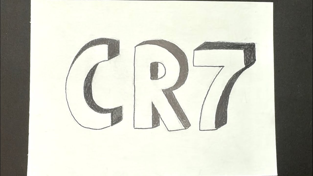 How to write 3d letter CR7 ronaldo. || drawing for beginners ||3d ...