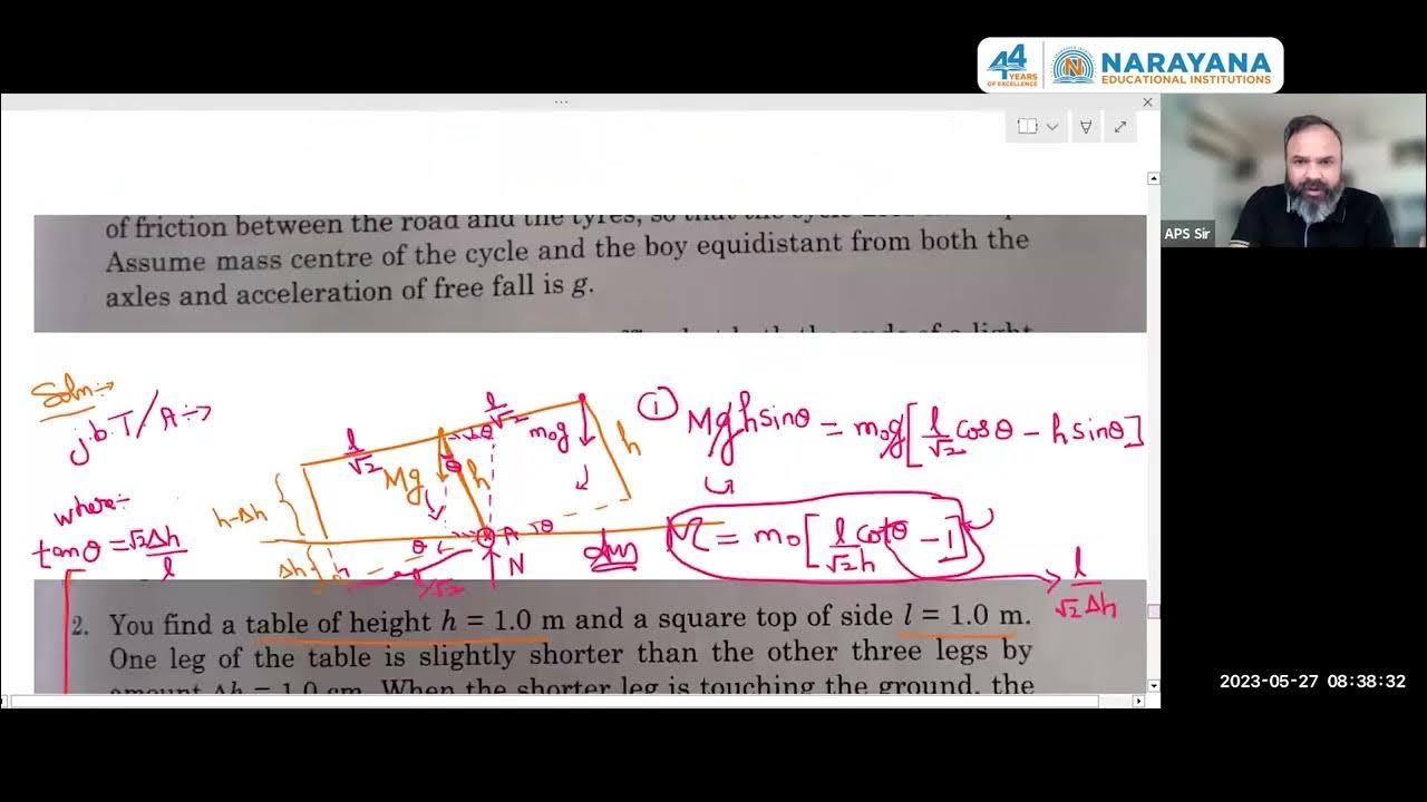 JEE Advanced Physics Class Discussion (For Toppers Only) - YouTube