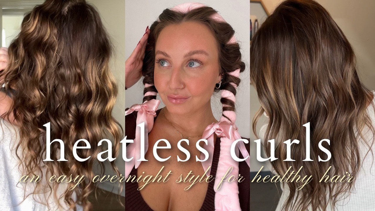 HEALTHY HAIR ROUTINE FOR FINE/THIN HAIR (+ overnight heatless curls tutorial!) | easy hairstyles ...