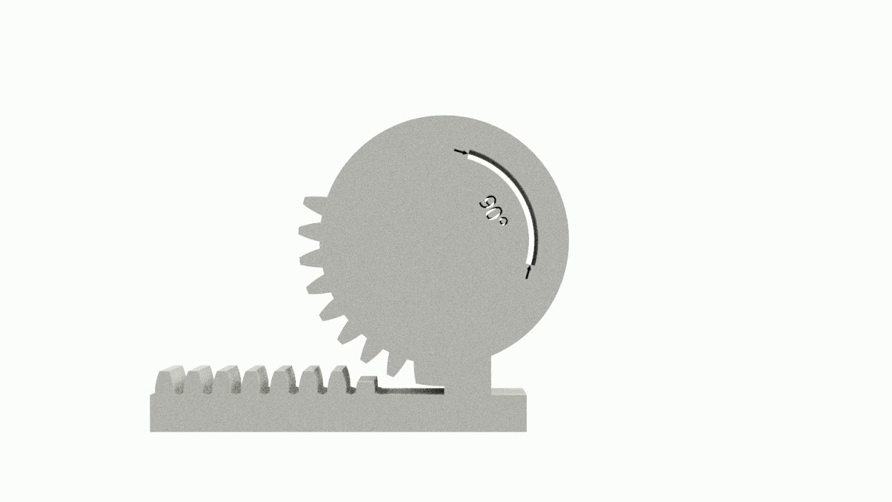 rack and pinion 90 degree angle - YouTube