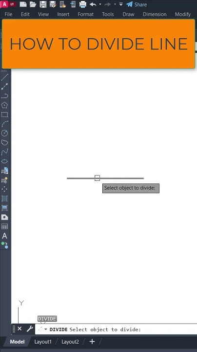 how to divide line in autocad - YouTube