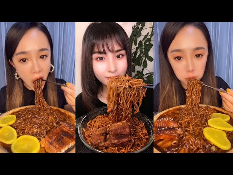 Siyah Noodle Yeme - Black Bean Noodle Eating (ASMR)