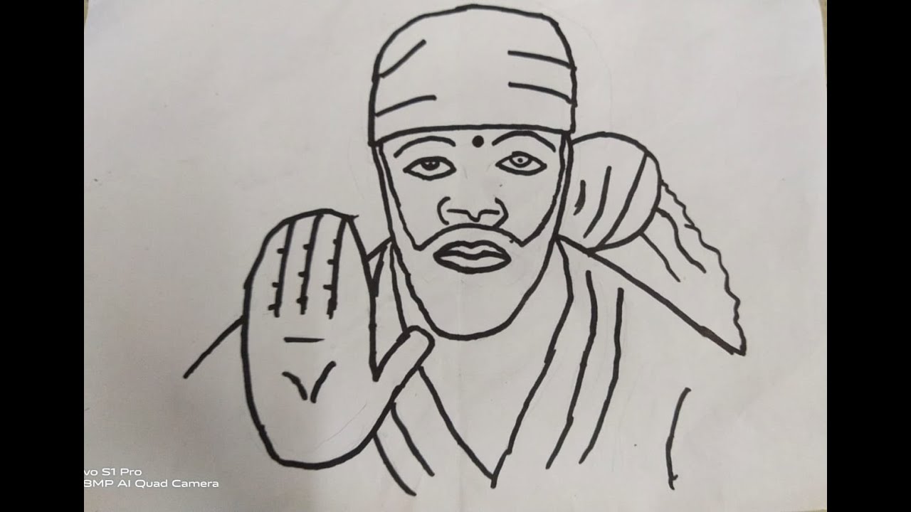 How To Draw Sai Baba II SIMPLE DRAWINGS - YouTube