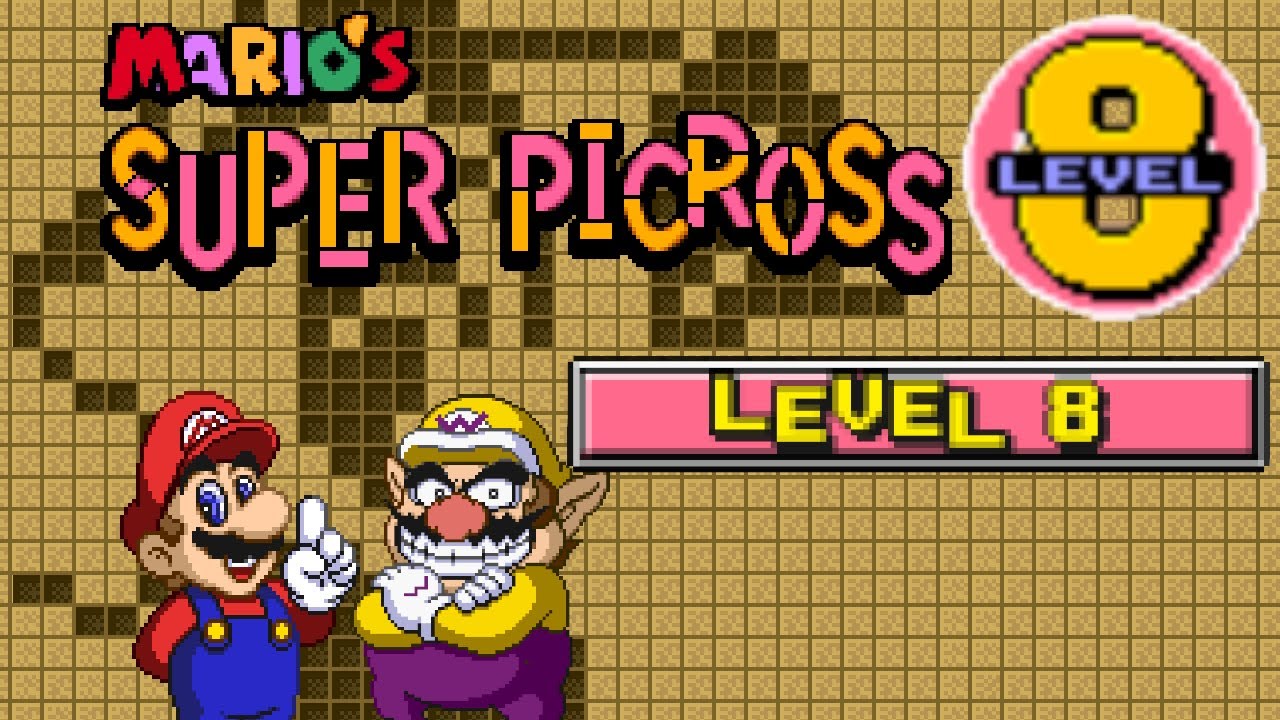Mario Level 8 Puzzles | Mario's Super Picross (SNES) 100% Walkthrough ...