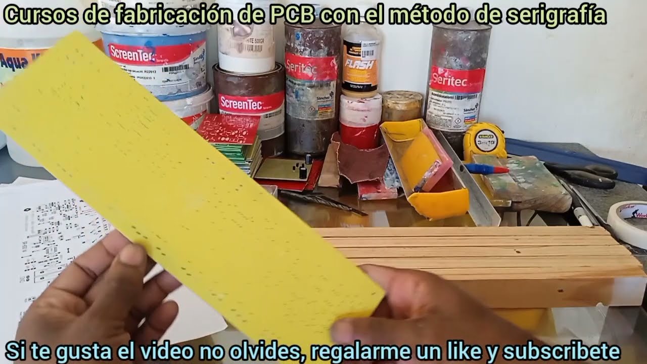 aprendiendo a fabricar, circuitos impreso con el método de serigrafía ...