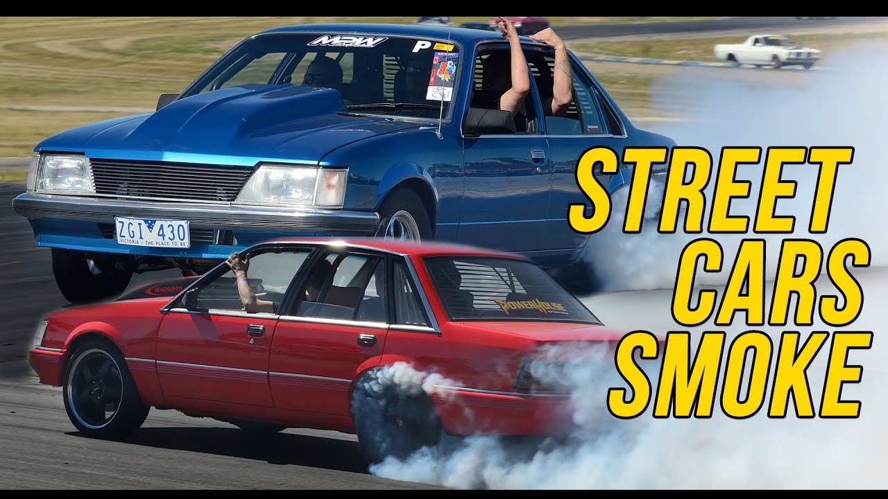 8 and 9 second street cars smoke show! - YouTube