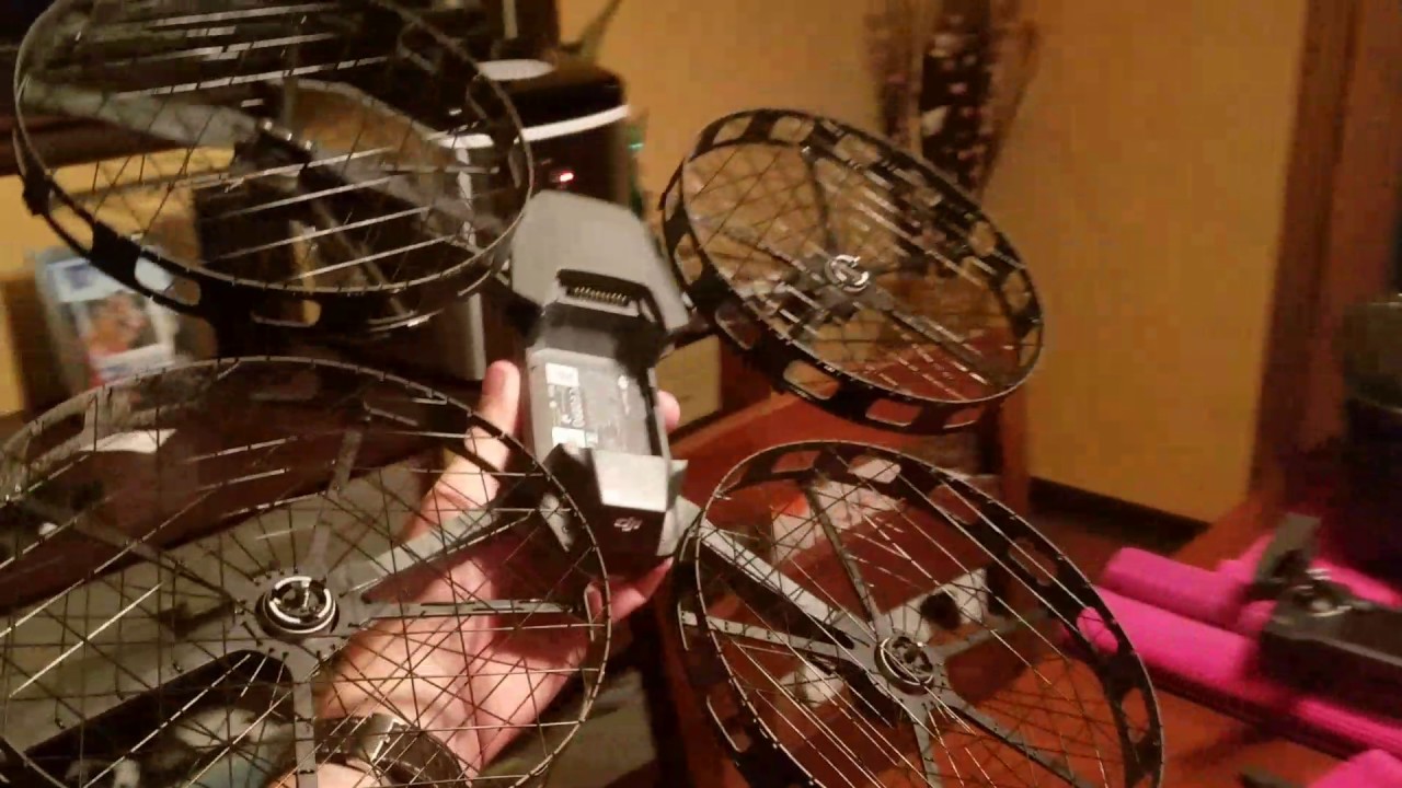 DJI mavic pro propeller cages test flight - YouTube