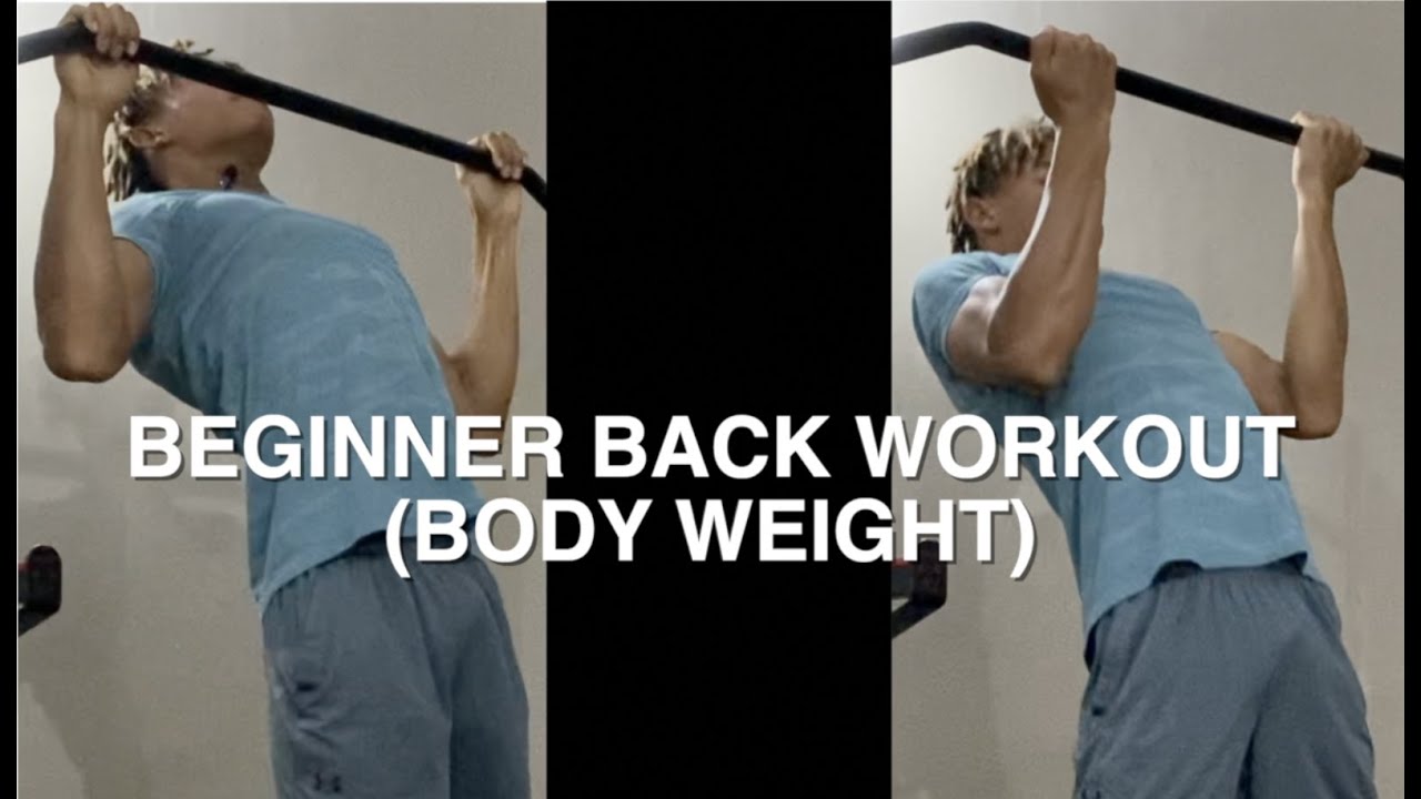 Body Weight Beginner Back Workout - YouTube