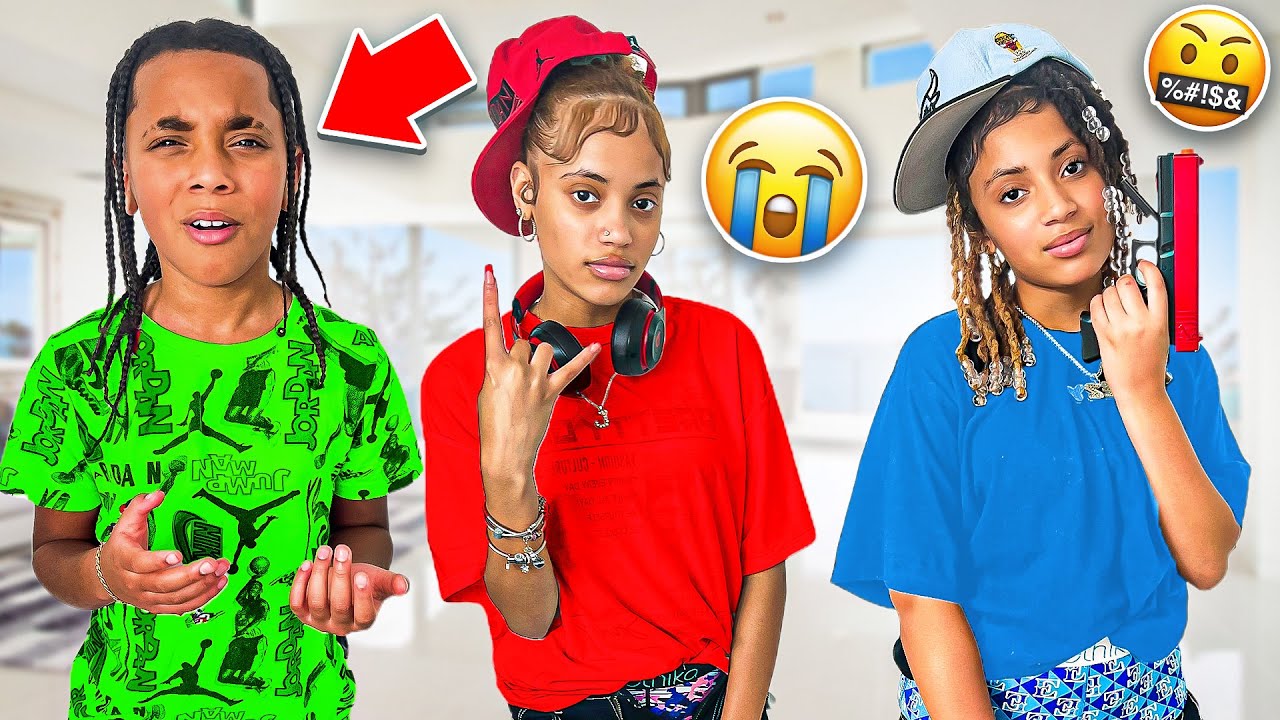 ACTING LIKE A GANGSTA TO SEE LIL BROTHERS REACTION😭 *MUST WATCH* - YouTube