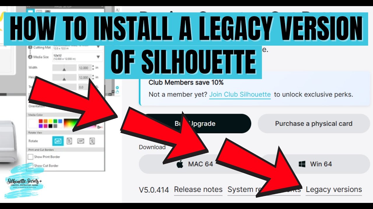 How to Install a Legacy Version of Silhouette Studio | Step-by-Step ...