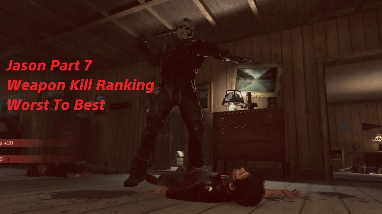 Friday The 13th The Game : Jason Part 7 Weapon Kill Ranking - YouTube