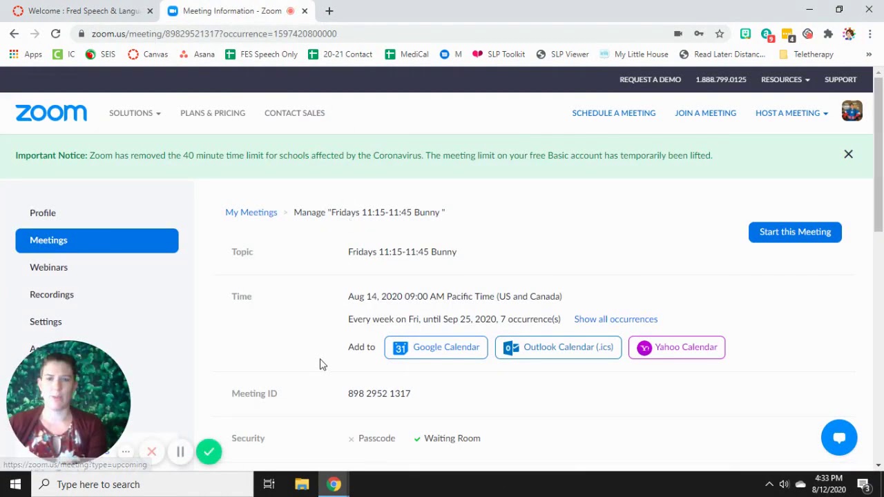 How to link Zoom meetings to images in Canvas - YouTube