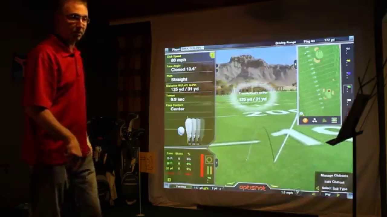 Golf Simulator Man Cave - YouTube