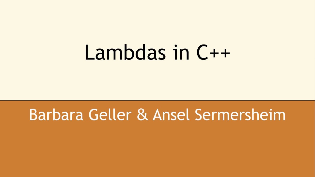 Lambdas In C Youtube