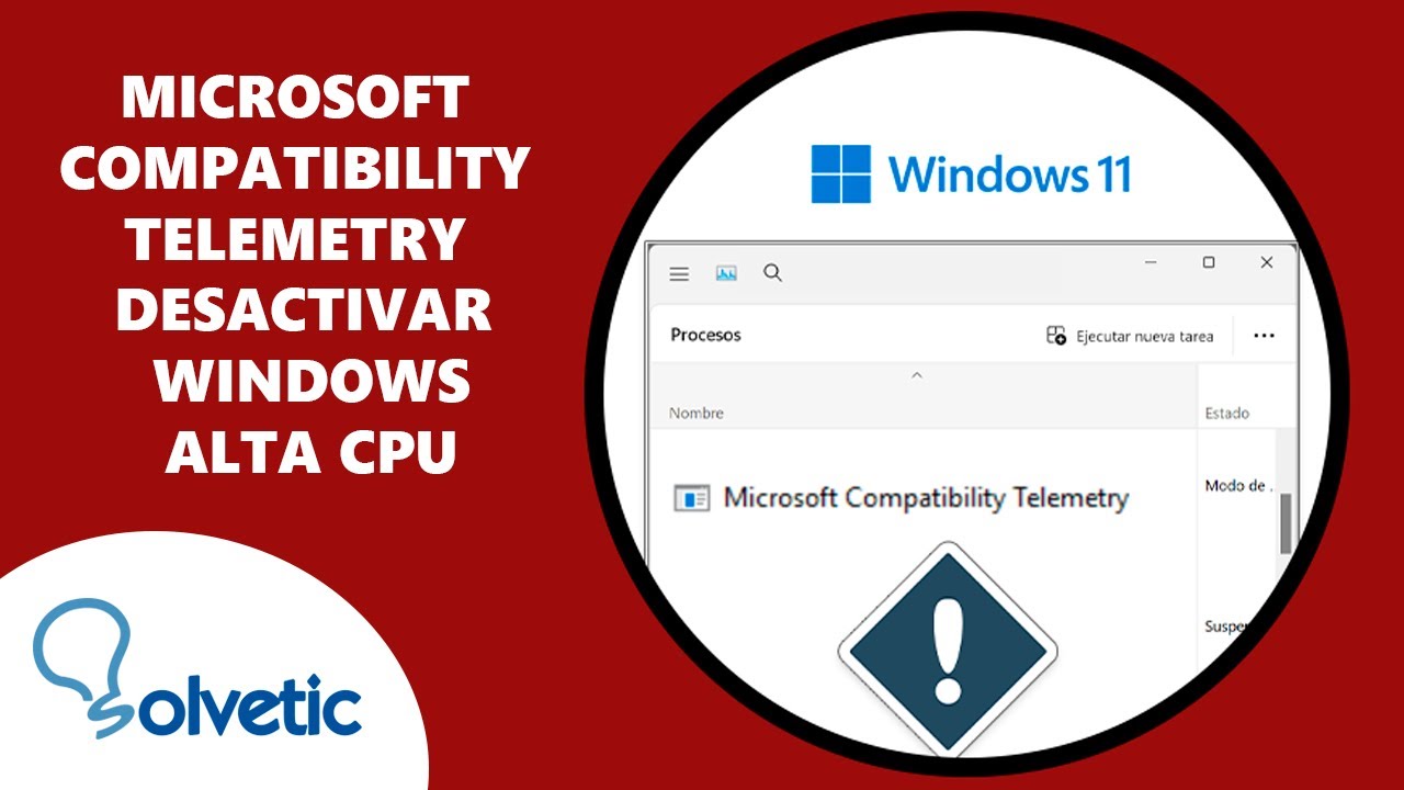 Microsoft Compatibility Telemetry Desactivar Windows Alta CPU - YouTube