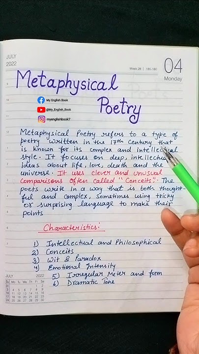 Metaphysical Poetry in English Literature | Metaphysical Poetry # ...