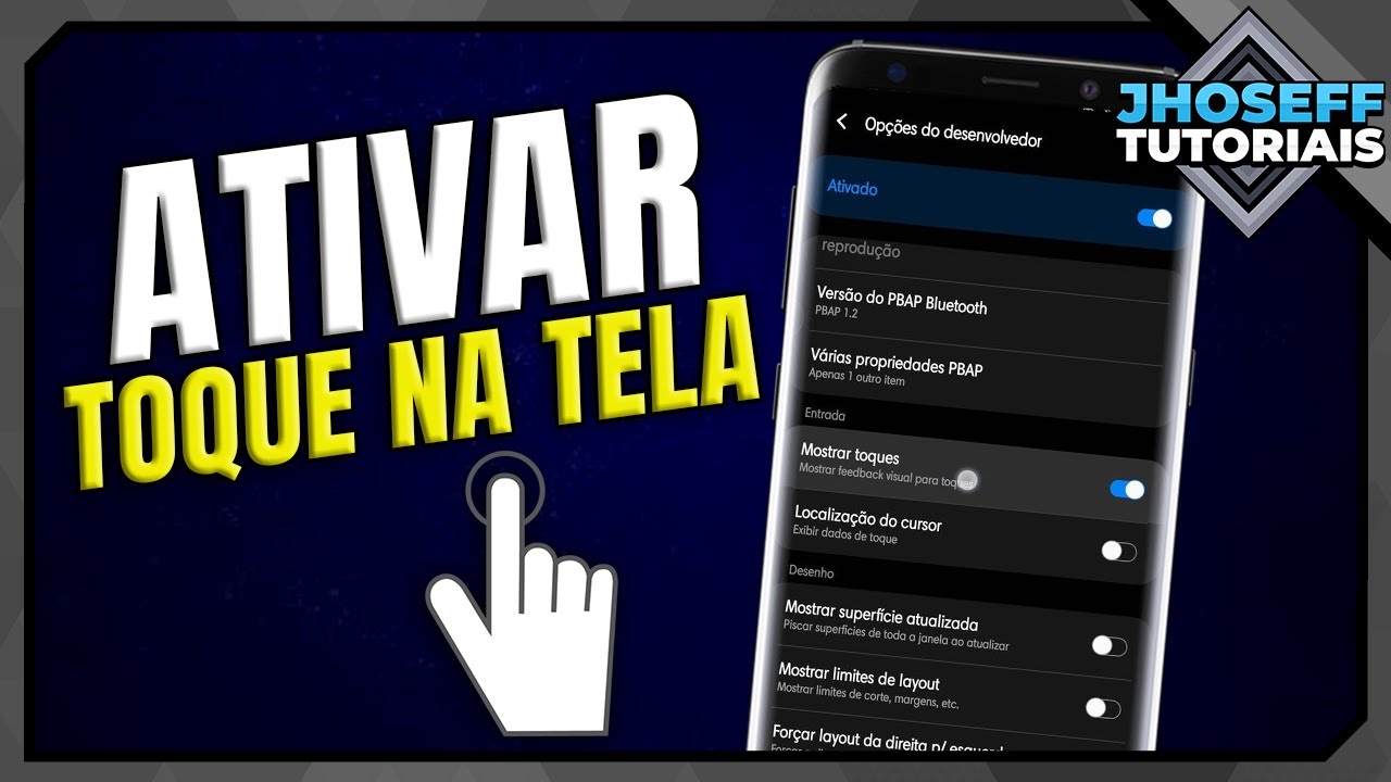 COMO ATIVAR TOQUE NA TELA EM CELULAR DA SAMSUNG - Atualizado! - YouTube