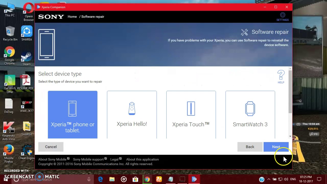 how to repair sony xperia software - YouTube