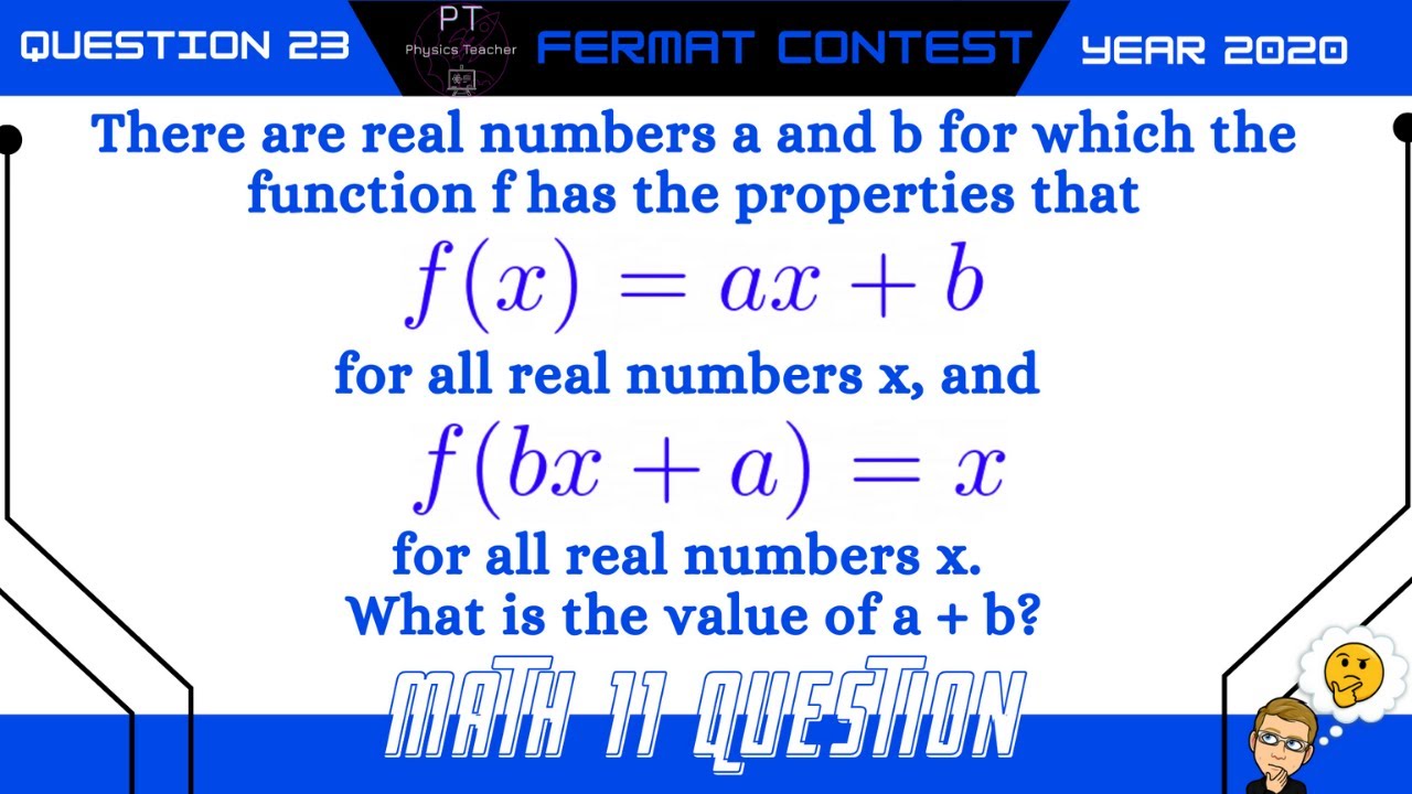 Grade 11 Math - Fermat Contest Question 23 - 2020 - YouTube