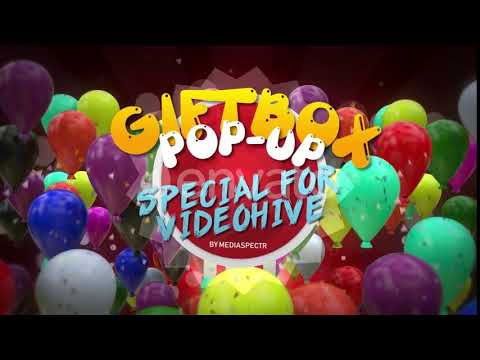 Gift Box Pop Up After Effects Template - YouTube