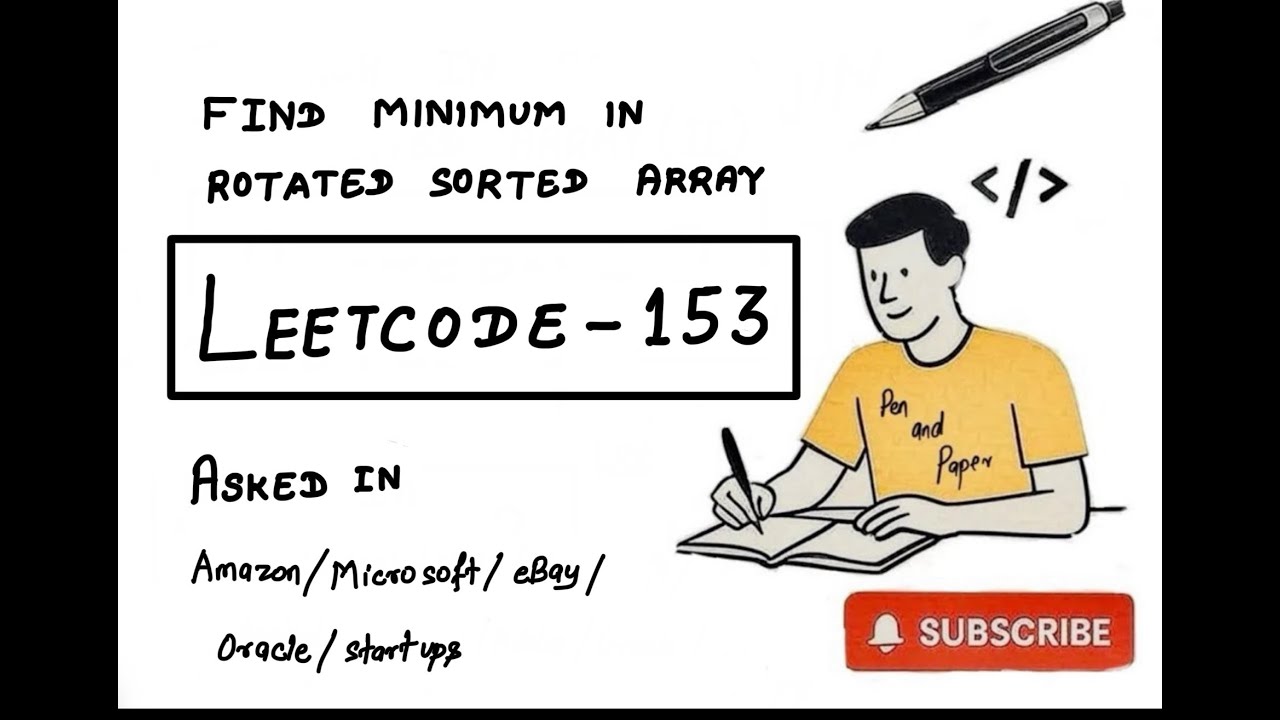 LeetCode 153 🔁 Find Minimum in Rotated Sorted Array | Binary Search ...