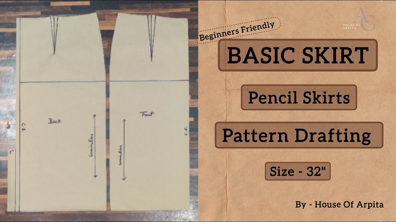 HOW TO: Draft Basic Skirt Pattern | Pencil Skirt Pattern Tutorial For Beginners | House Of ...