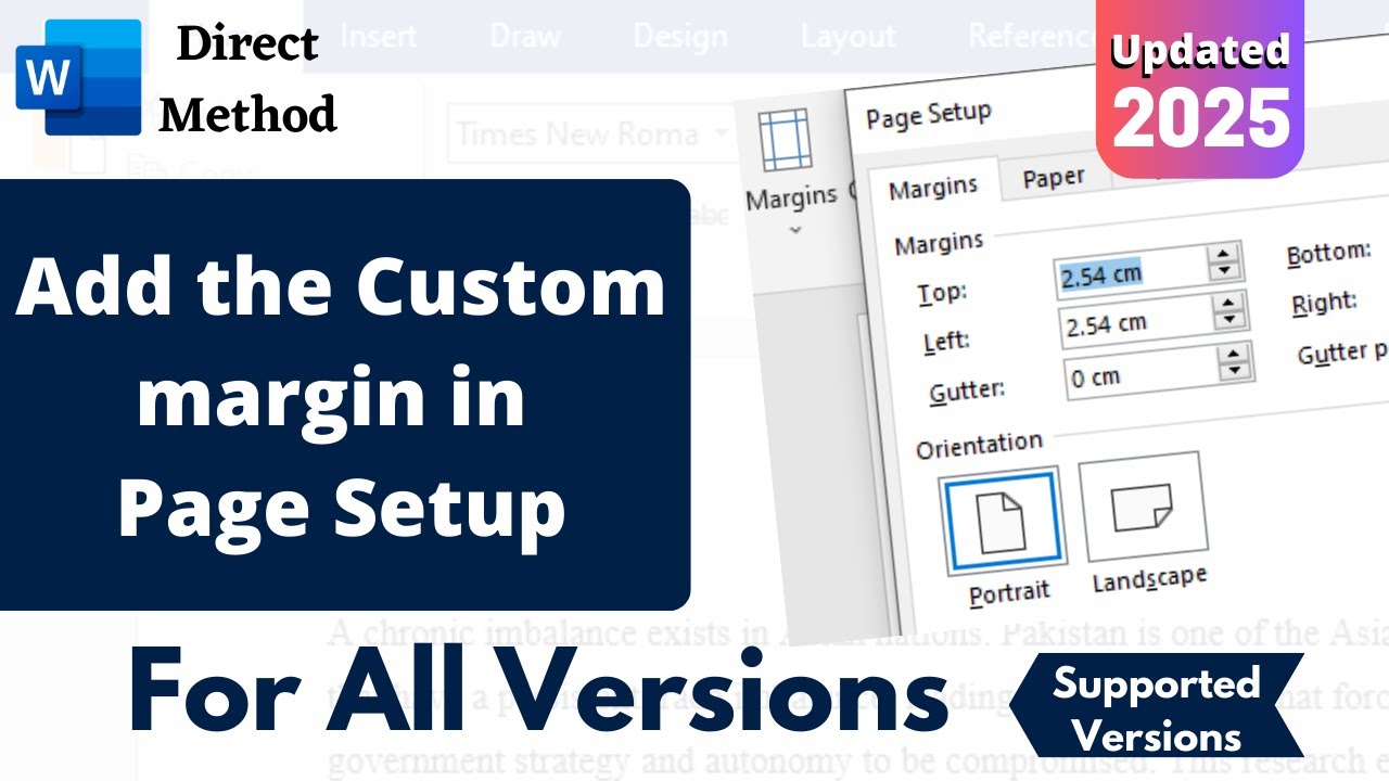 How to Change Page Margin in Word | Add Custom Page Margins - YouTube