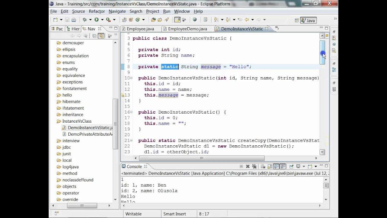 Java Class and Instance Methods - YouTube