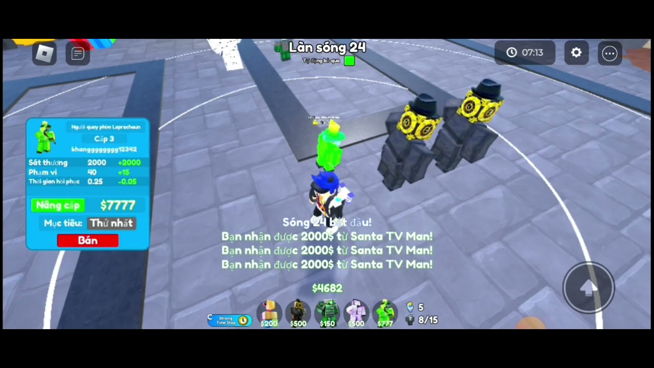 trứng roblox chơi toilet tower defense và review lager clock man - YouTube