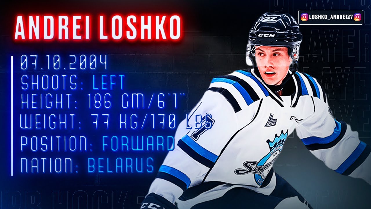 Andrei Loshko | Top Belarusian Prospects | Chicoutimi Sagueneens | NHL ...