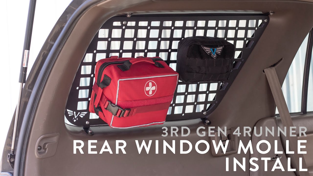 3rd Gen 4Runner Rear Window MOLLE Panel Install - YouTube