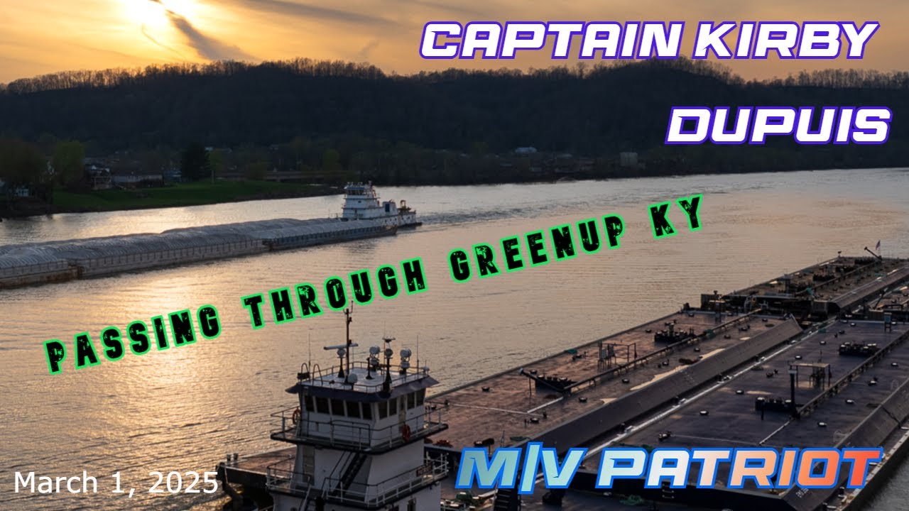 M/V Patriot and Capt. Kirby Dupuis passing each other in Greenup Ky - YouTube