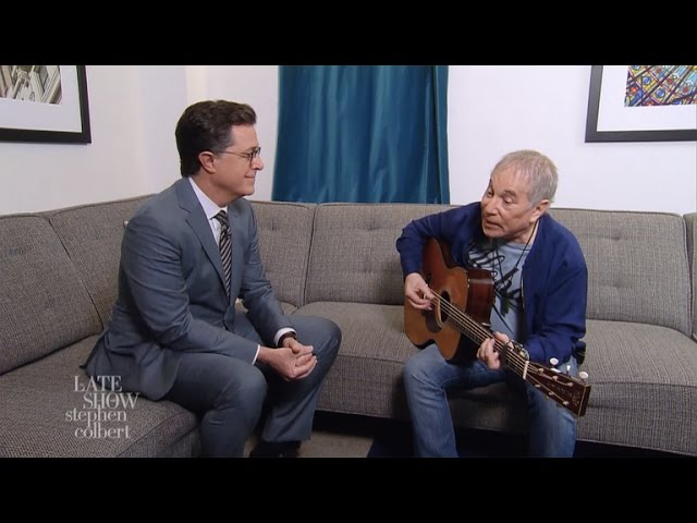 Paul Simon And Stephen Colbert Are 'Feelin' Groovy' Accords - Chordify