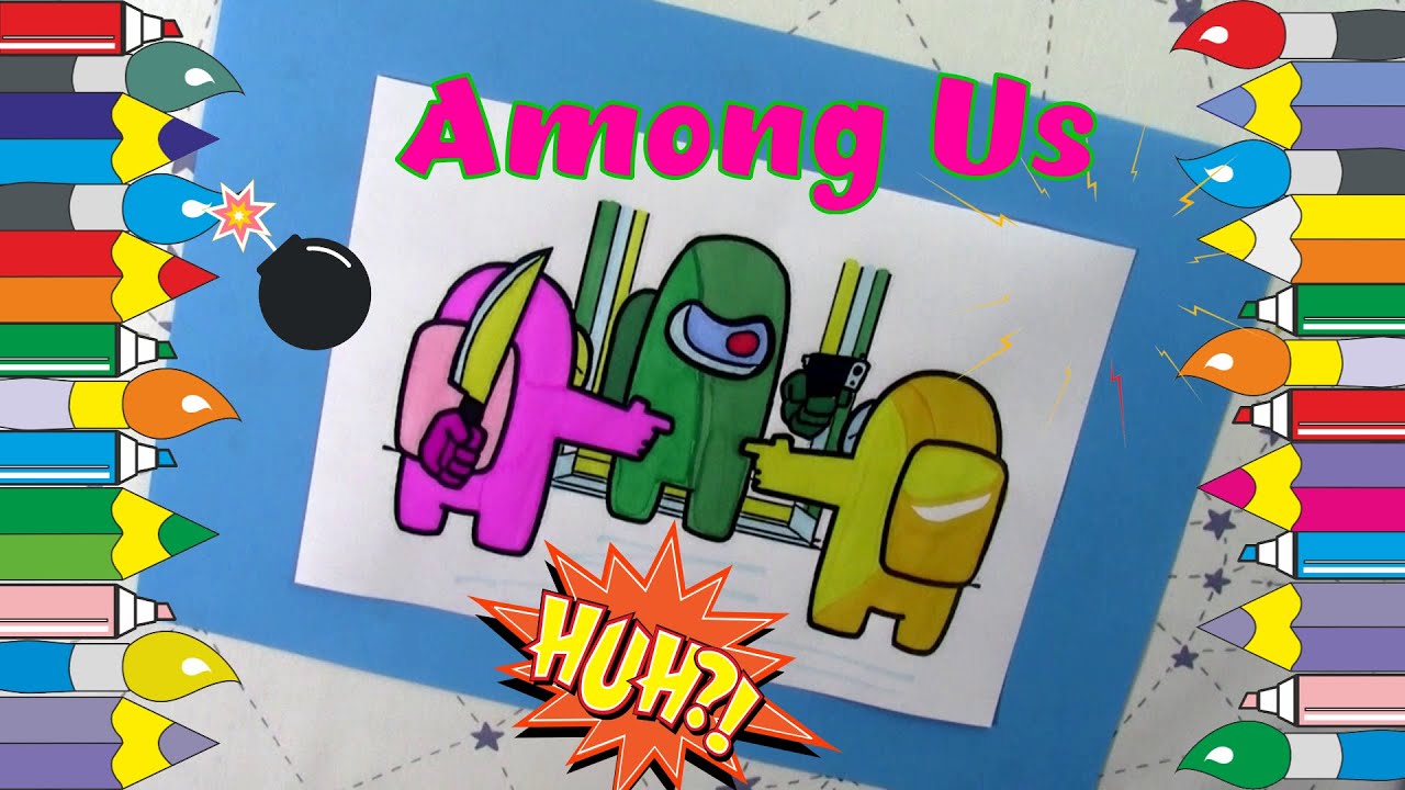 Among us friends coloring page / Who is the traitor? - YouTube
