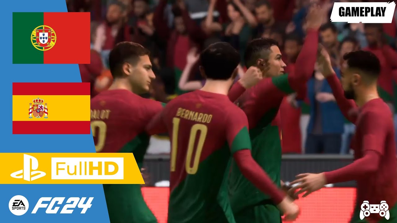 Portugal vs Spain | EA FC 24 Friendly | PS4 Gameplay | PS5™ Gameplay - YouTube
