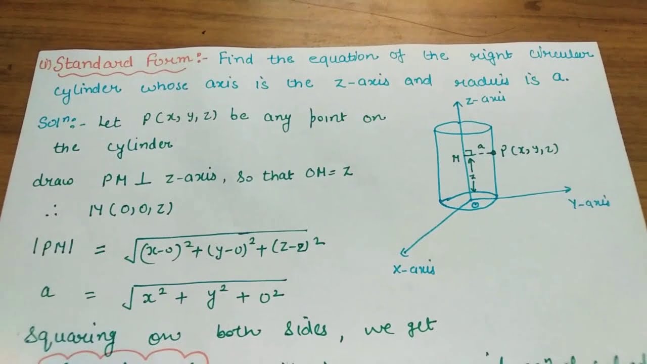 Right circular cylinder (Part-2) - YouTube