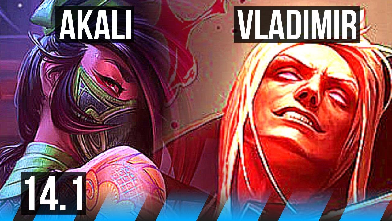 AKALI vs VLAD (MID) | Rank 5 Akali, Comeback, 1000+ games, 13/3/6 ...